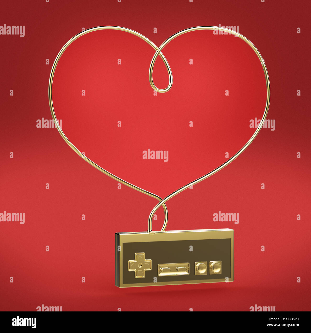 old gamepad vintage controller love gaming concept background heart ...