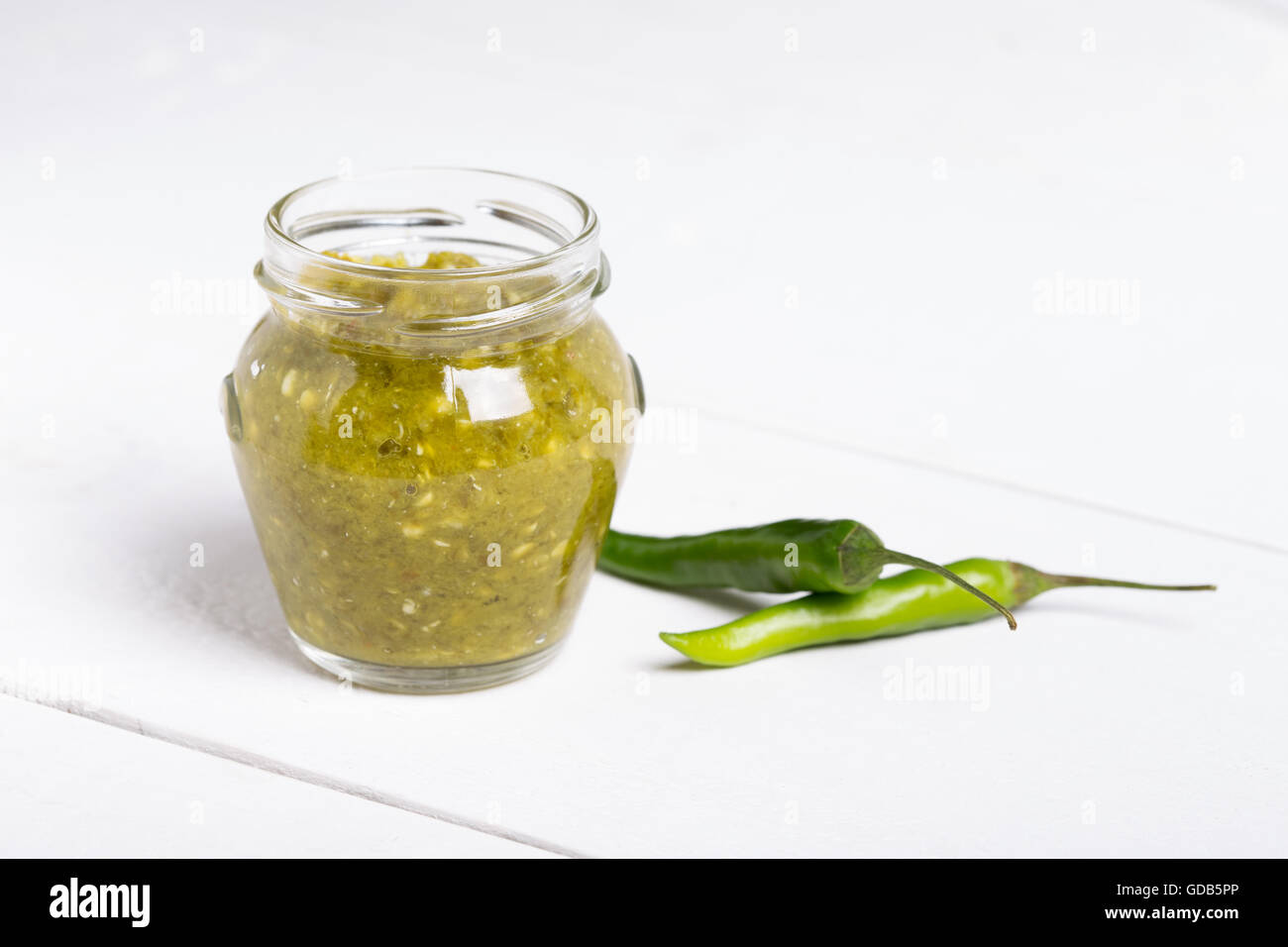 Green chilli sauce hi-res stock photography and images - Alamy
