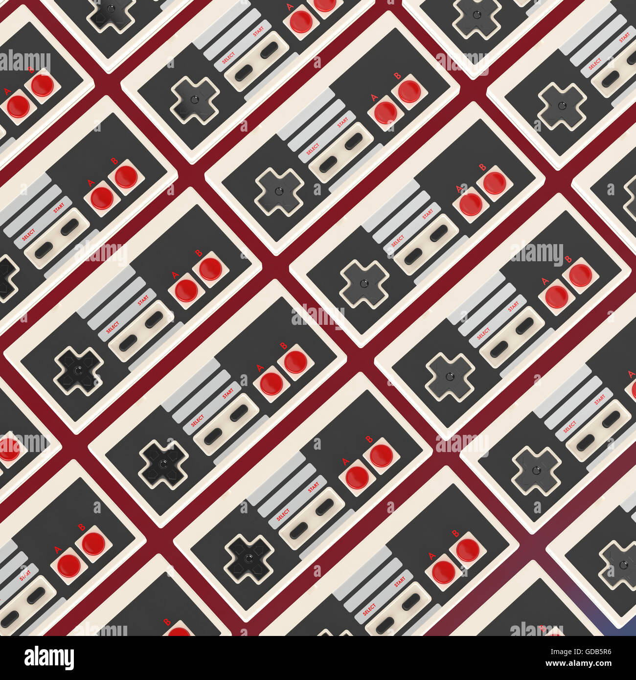 background pattern made of vintage old school gzme controllers high ...