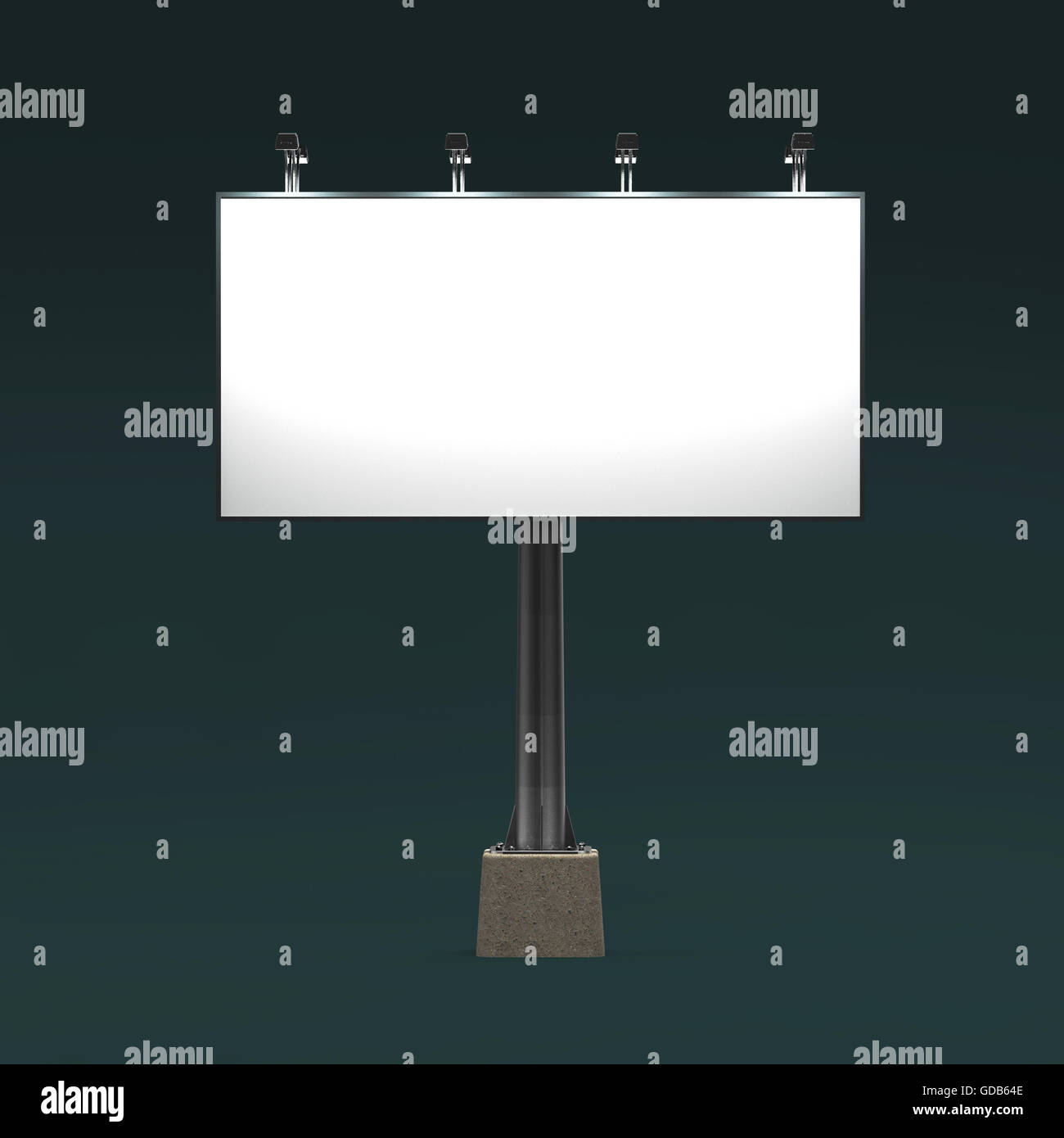 Blank white billboard template . render for your special design ...