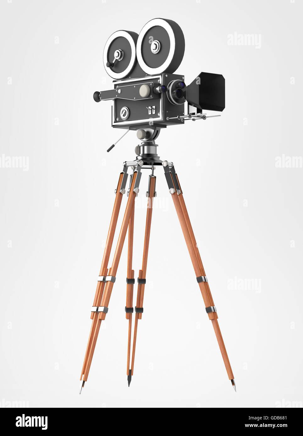vintage retro movie camera tripod mount isolated on white high quality ...