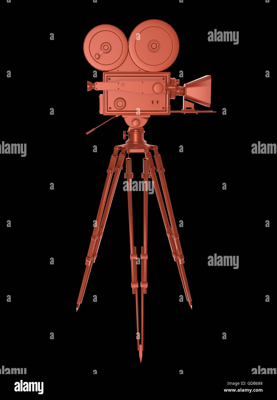 vintage retro movie camera tripod mount isolated on white high quality ...