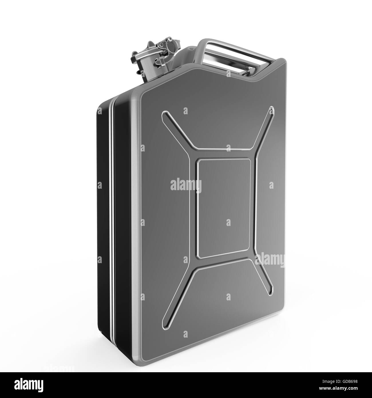 dark blurry metal jerry can fuel canister render isolated Stock Photo ...