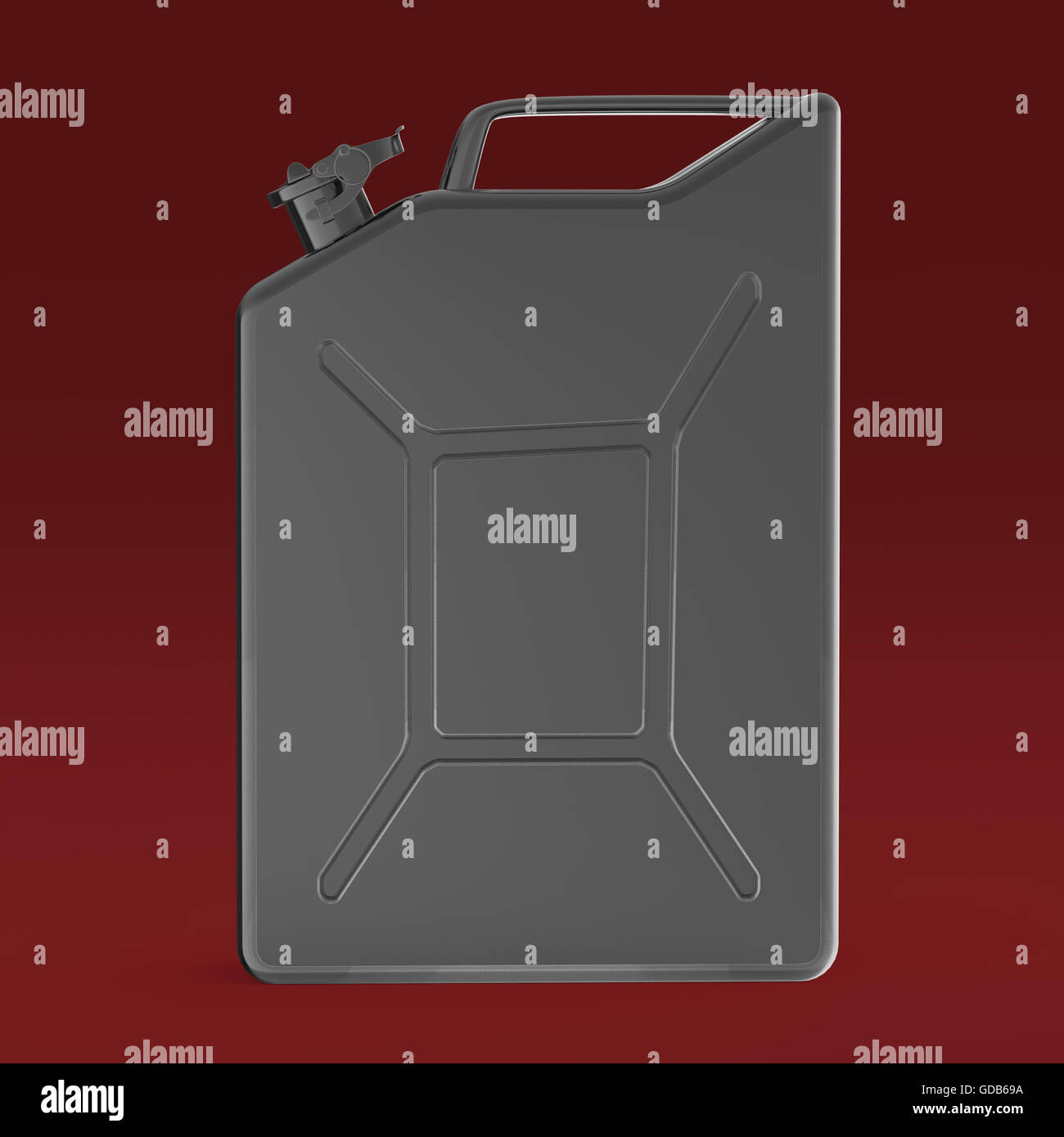 dark blurry metal jerry can fuel canister render isolated Stock Photo ...