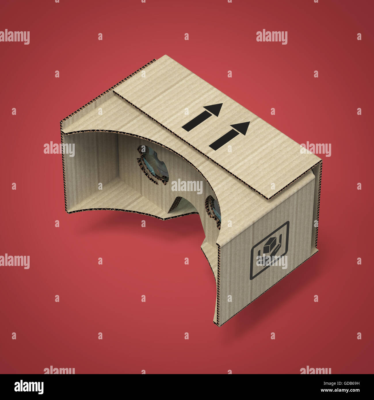 Virtual goggles eye-wear cardboard head equipment VR helmet, augmented ...