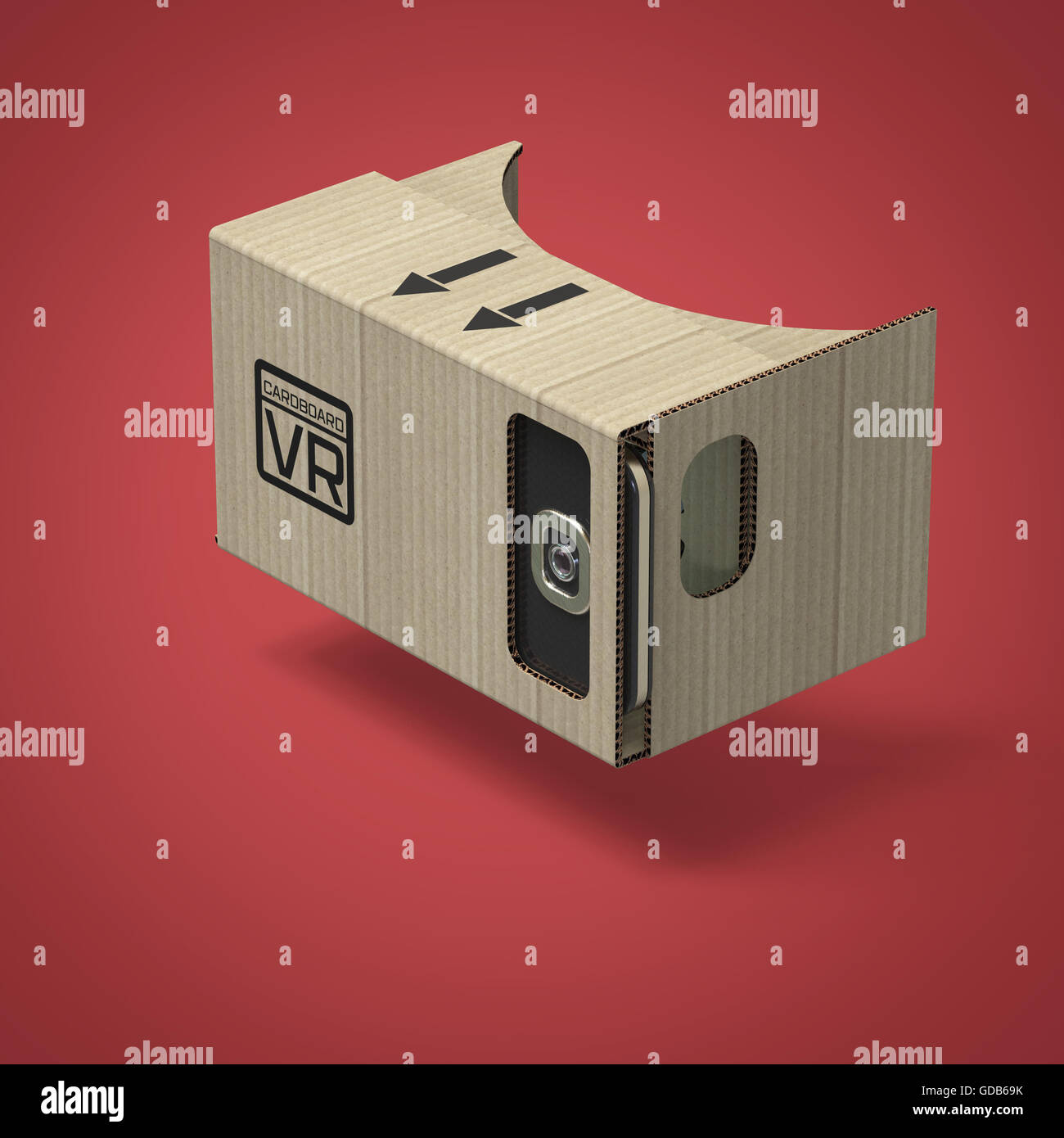 Virtual goggles eye-wear cardboard head equipment VR helmet, augmented ...