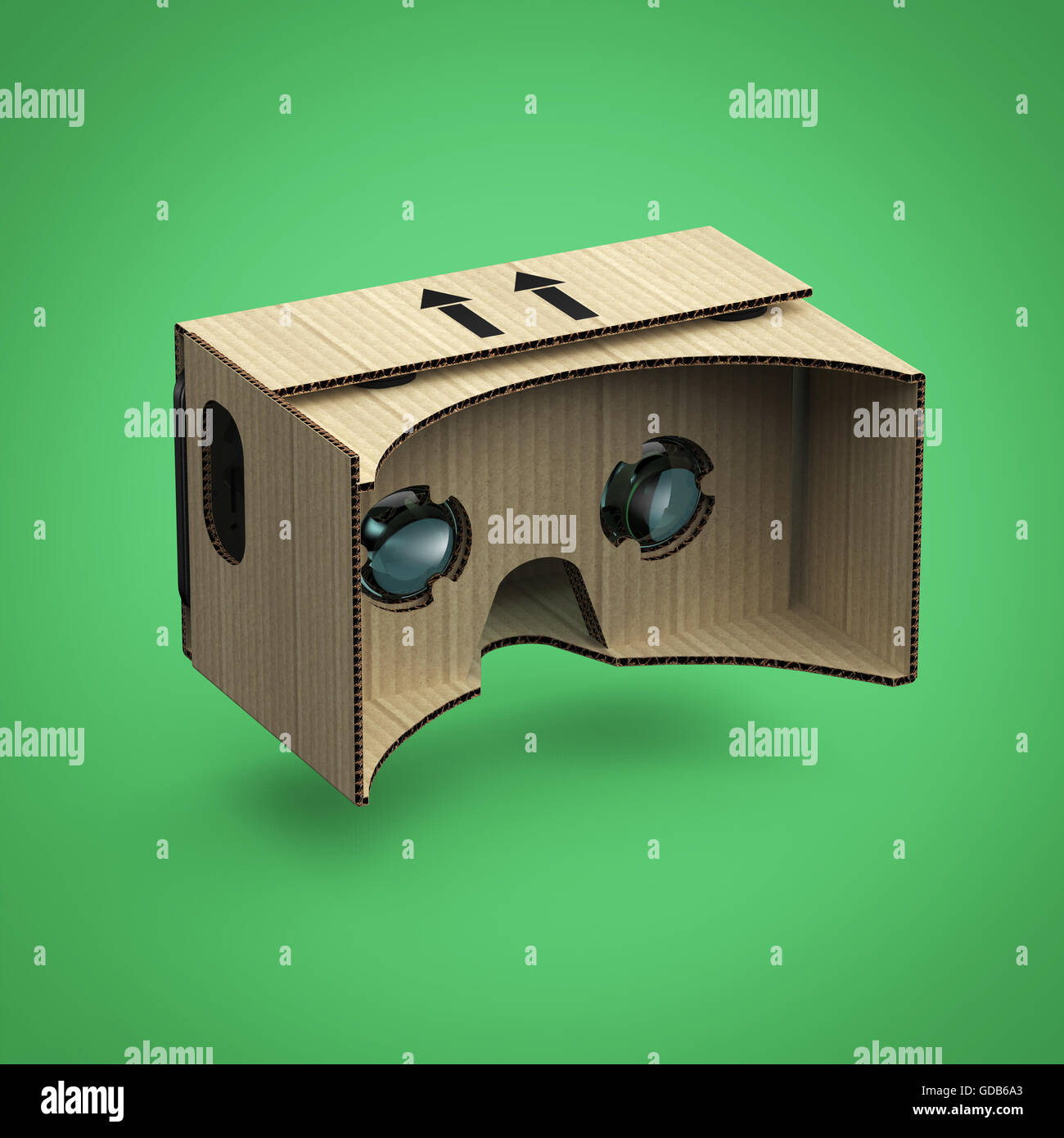 Virtual goggles eye-wear cardboard head equipment VR helmet, augmented ...