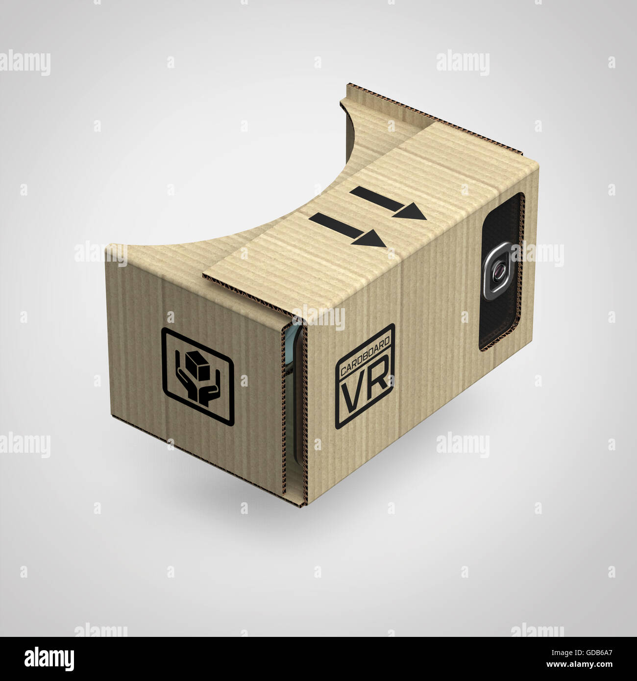 Virtual goggles eye-wear cardboard head equipment VR helmet, augmented ...