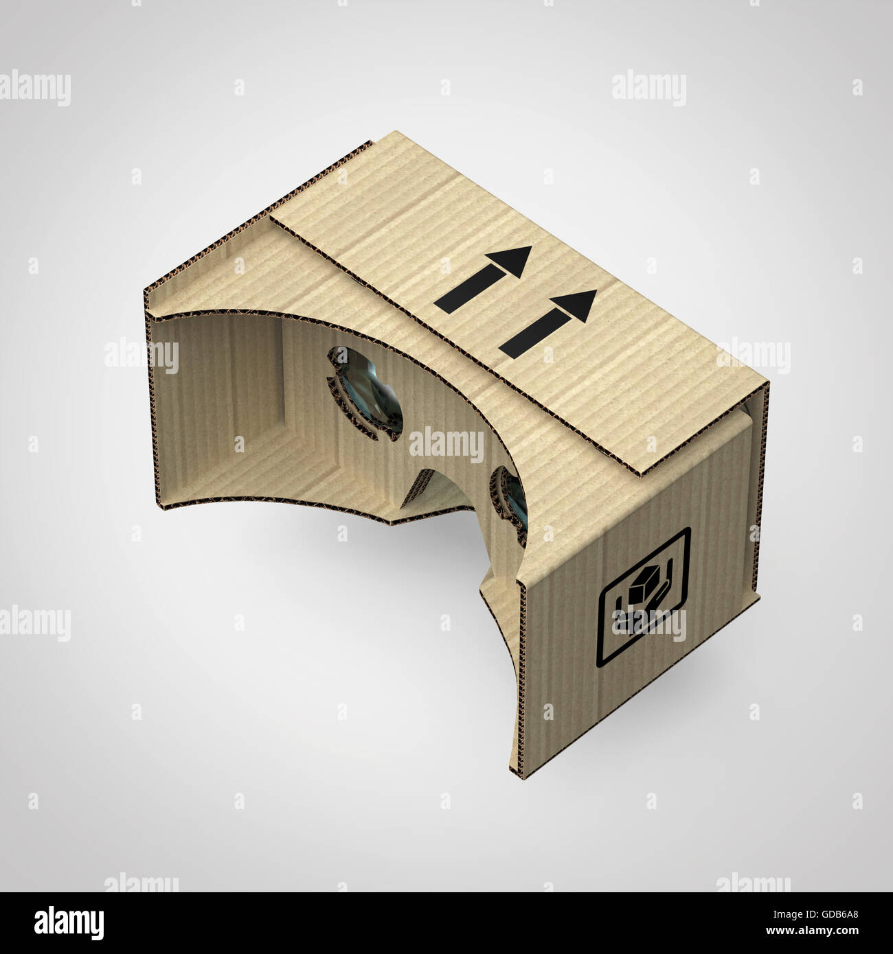 Virtual goggles eye-wear cardboard head equipment VR helmet, augmented ...