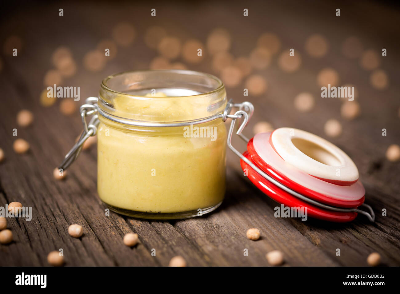 Natural diy homemade wasabi hummus Stock Photo - Alamy