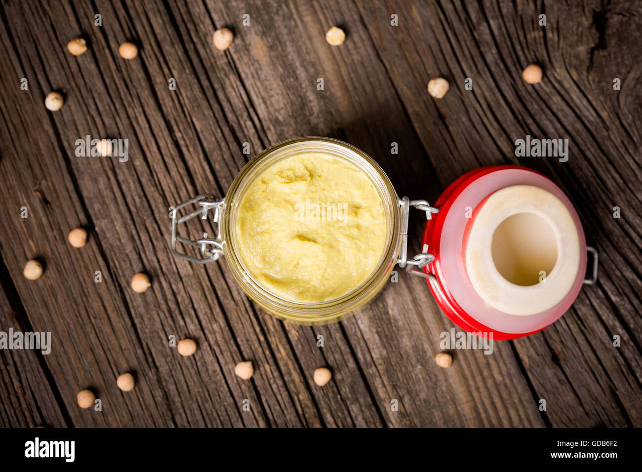 Natural diy homemade wasabi hummus Stock Photo - Alamy