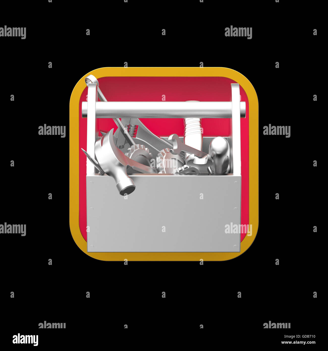 toolbox glossy icon, user interface isolated Stock Photo - Alamy