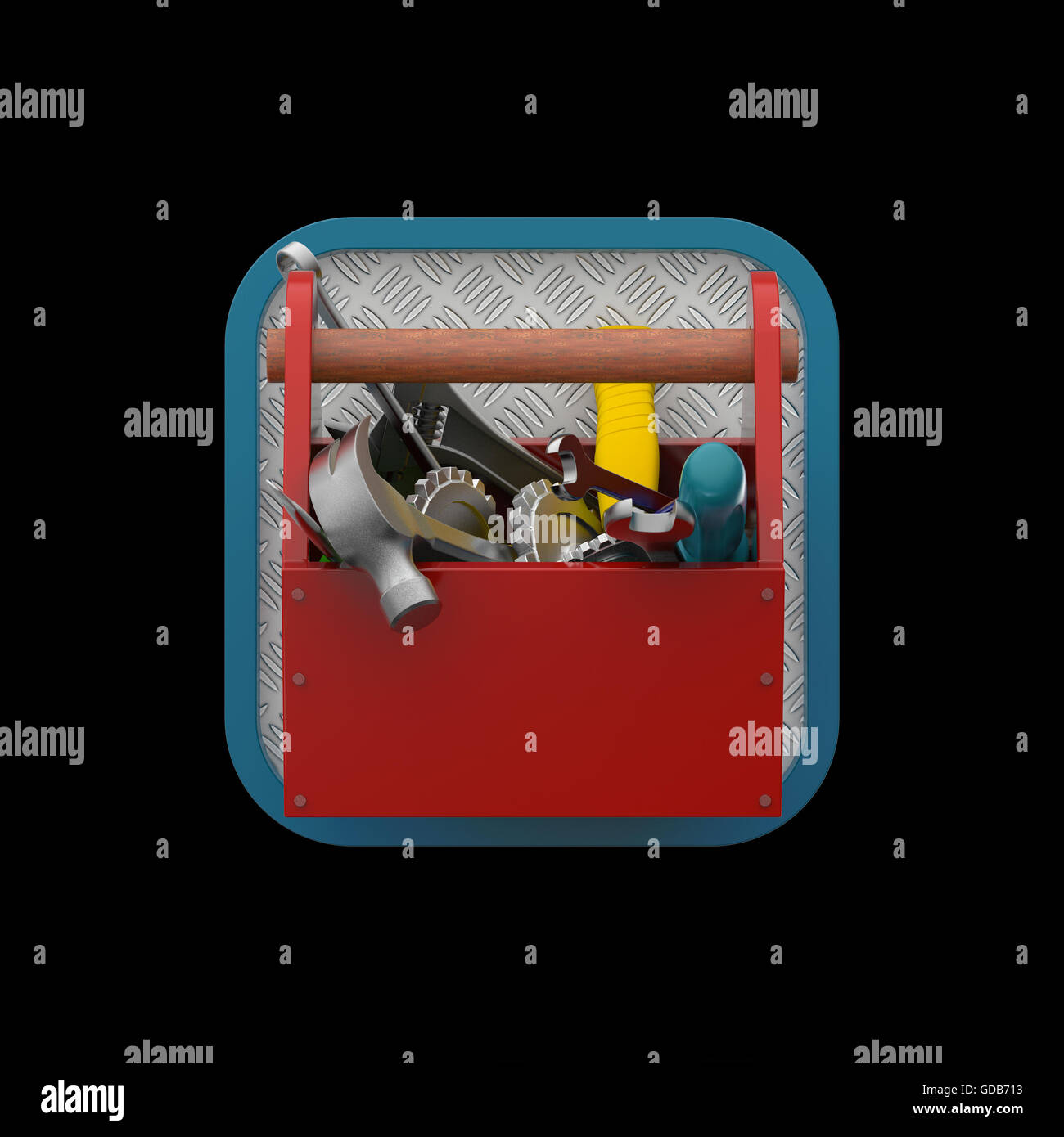 toolbox glossy icon, user interface isolated Stock Photo - Alamy