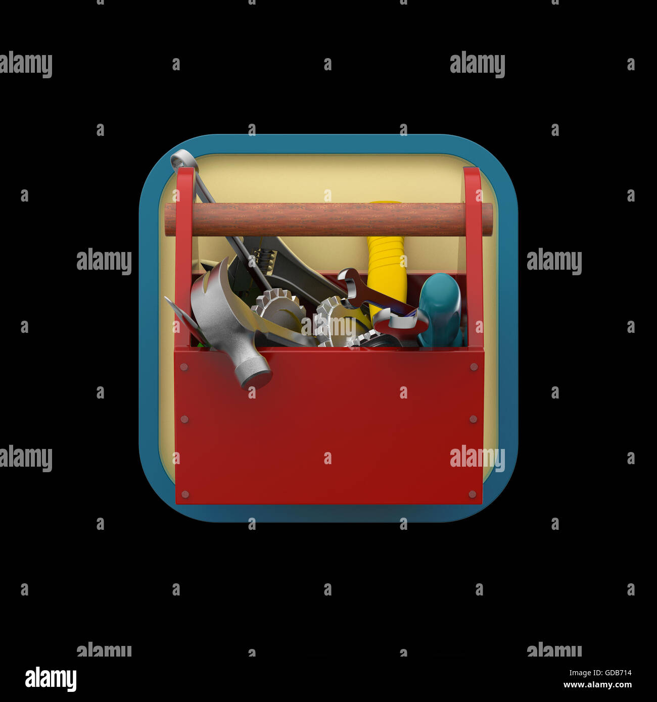 toolbox glossy icon, user interface isolated Stock Photo - Alamy