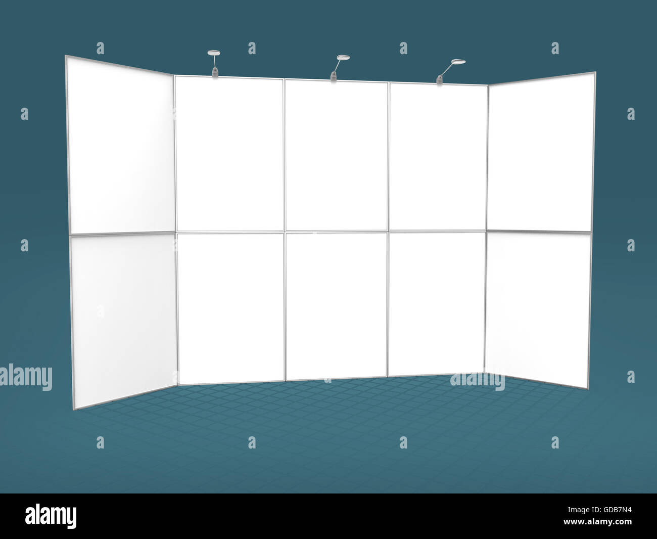 Portable folding presentation display render isolated blank mock up ...