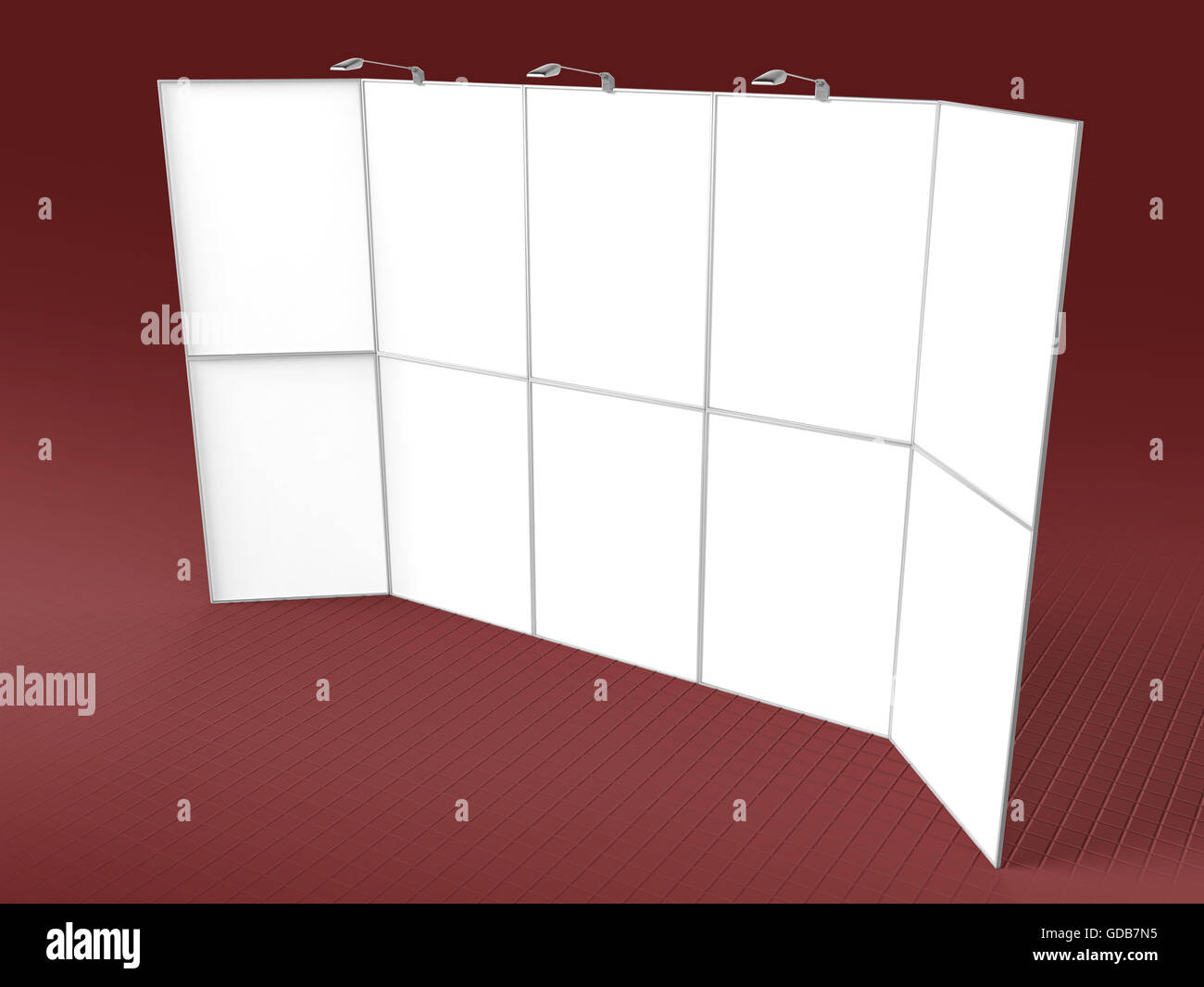 Portable folding presentation display render isolated blank mock up ...