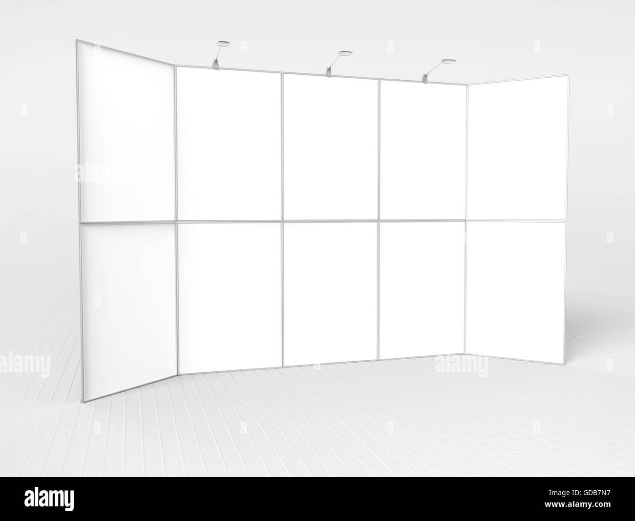 Portable folding presentation display render isolated blank mock up ...