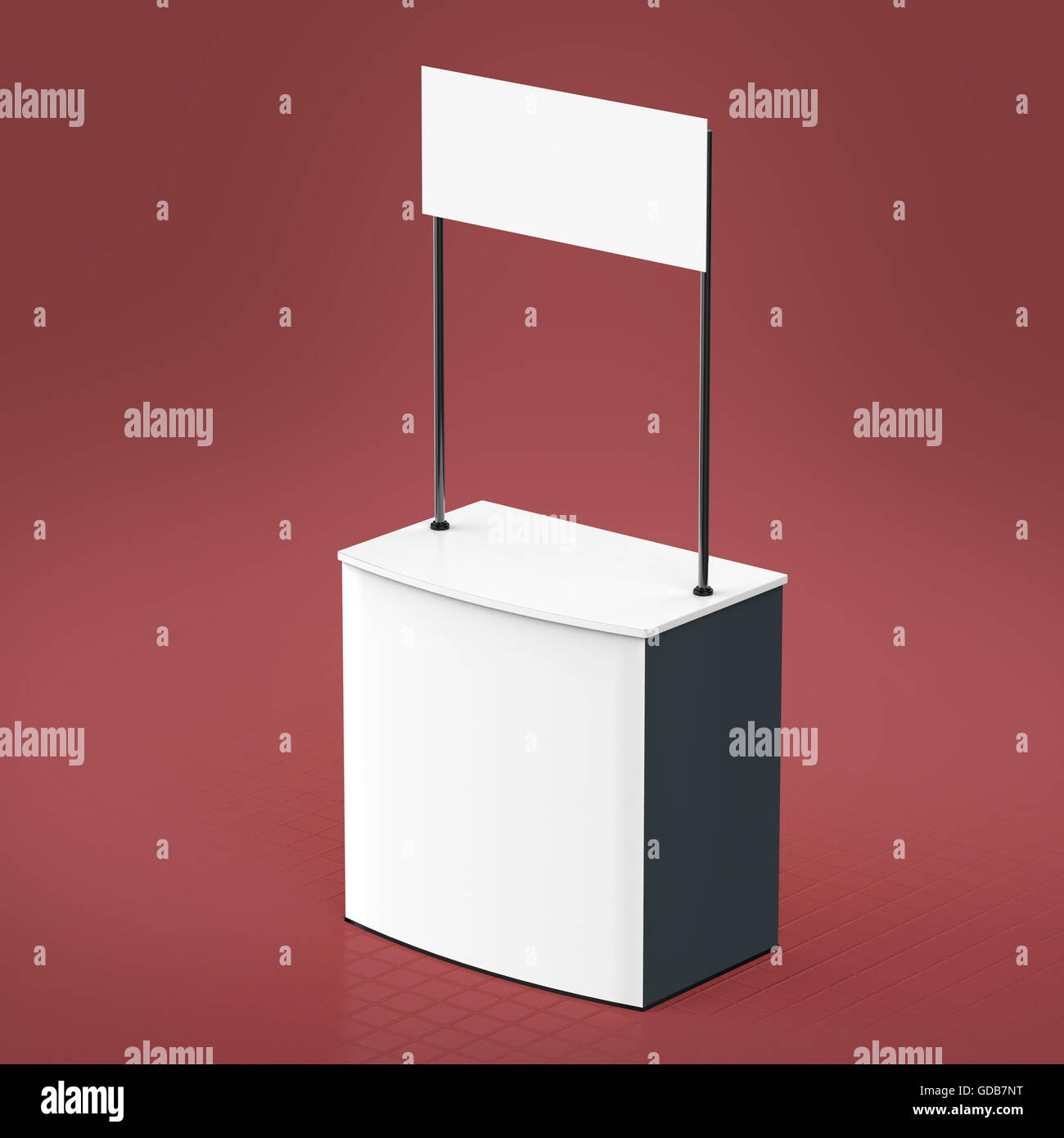 Promotion counter, Retail Trade Stand Isolated on the white background ...