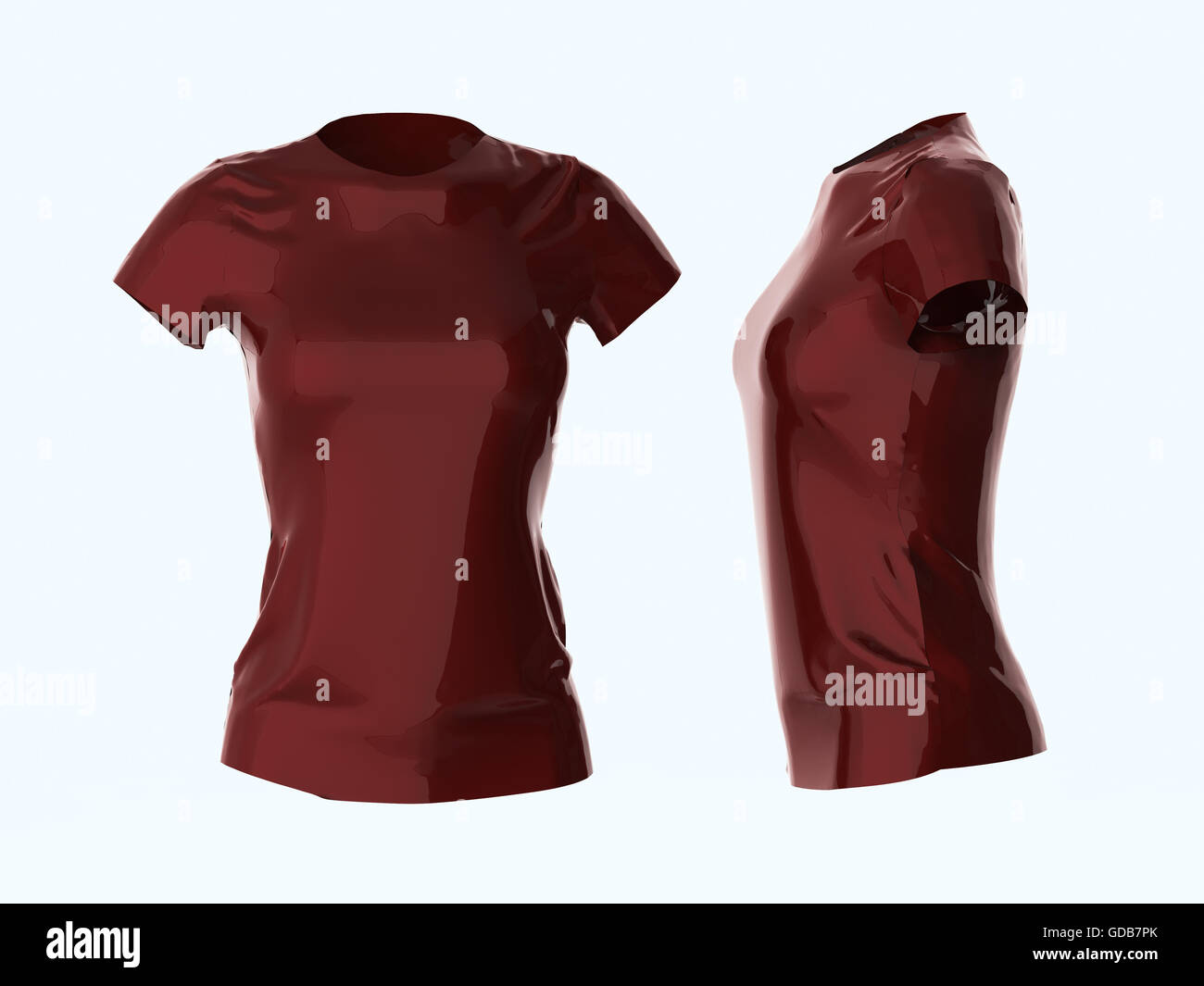 Blank Women T Shirt Template Isolated 3d Render Promo Girls Uniform