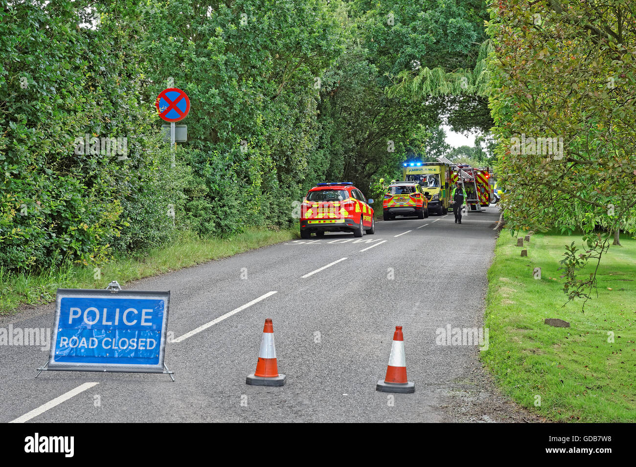 Ambulance road accident sign hi-res stock photography and images - Alamy