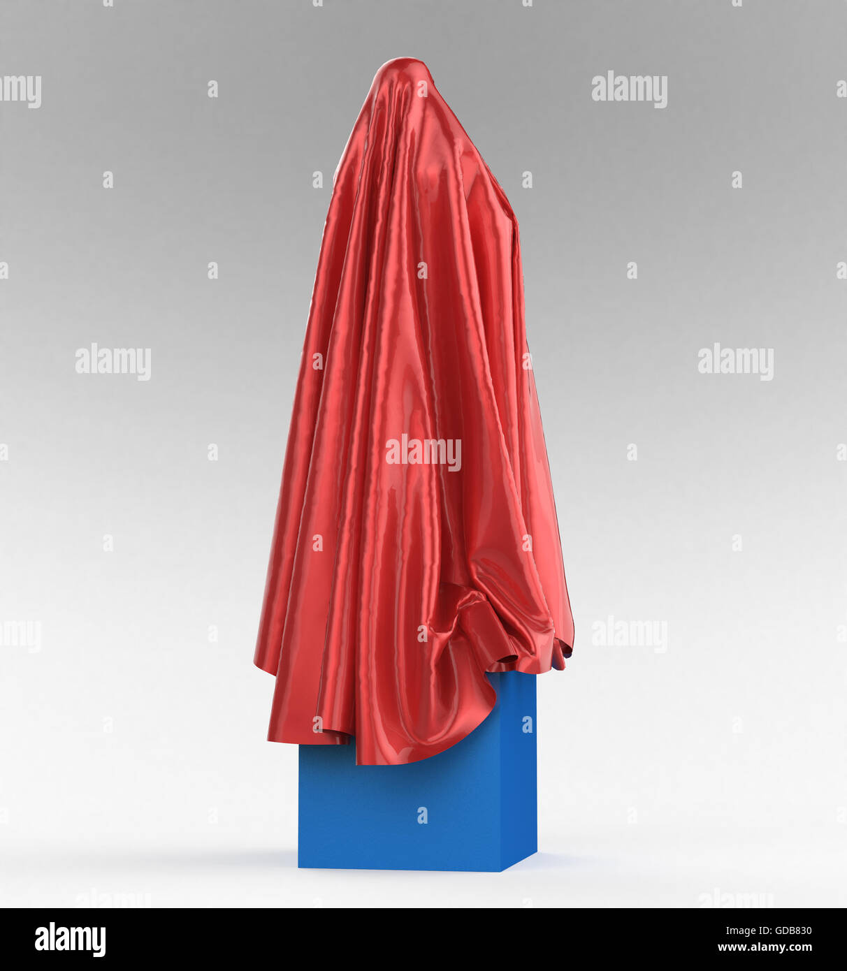 Statue on cube podium draped hi-res stock photography and images - Alamy