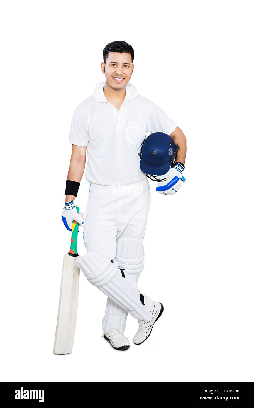 Sport cricket posing smiling Cut Out Stock Images & Pictures - Alamy