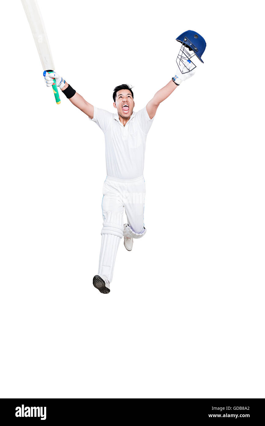 Cricketers playing cricket Cut Out Stock Images & Pictures - Alamy
