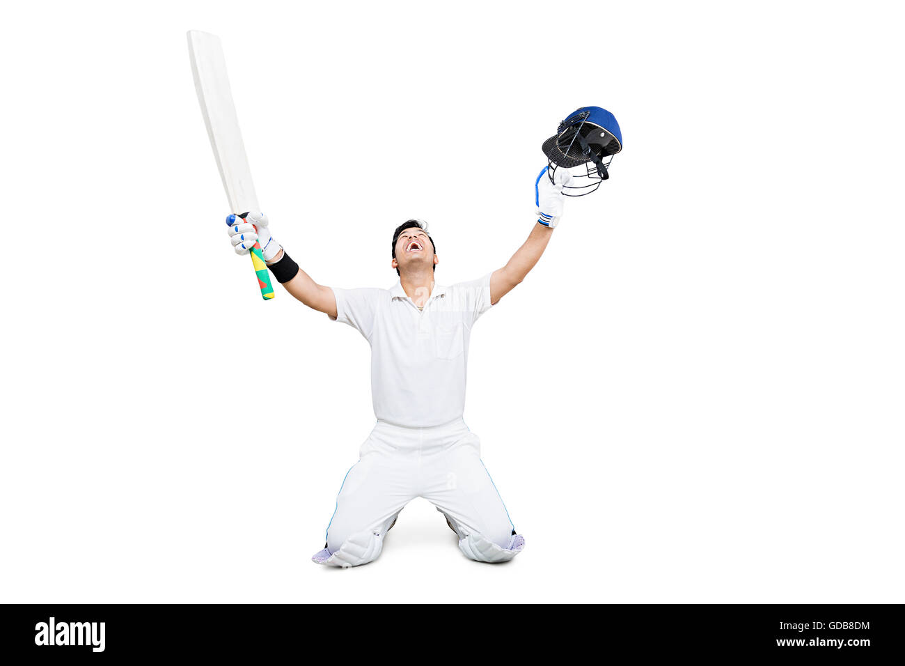 Cricket player full uniform hi-res stock photography and images - Alamy