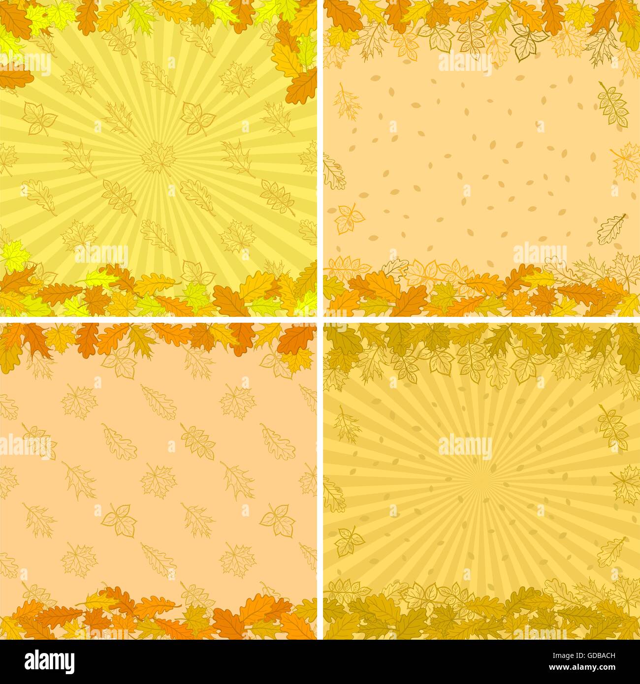 Square frame autumn leaves Stock Vector Images - Alamy