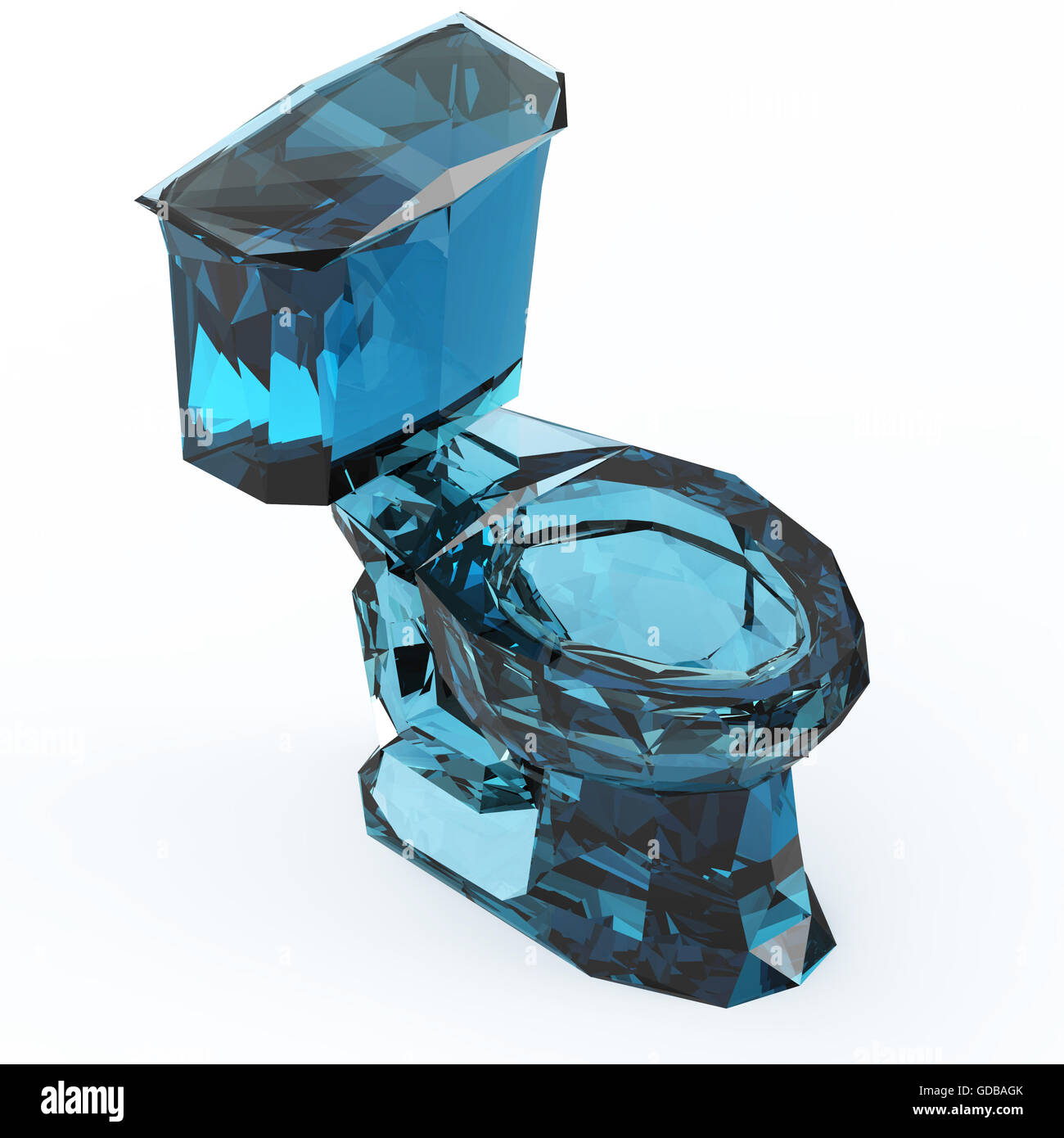 glossy low poly water closed isolated on white background Stock Photo ...