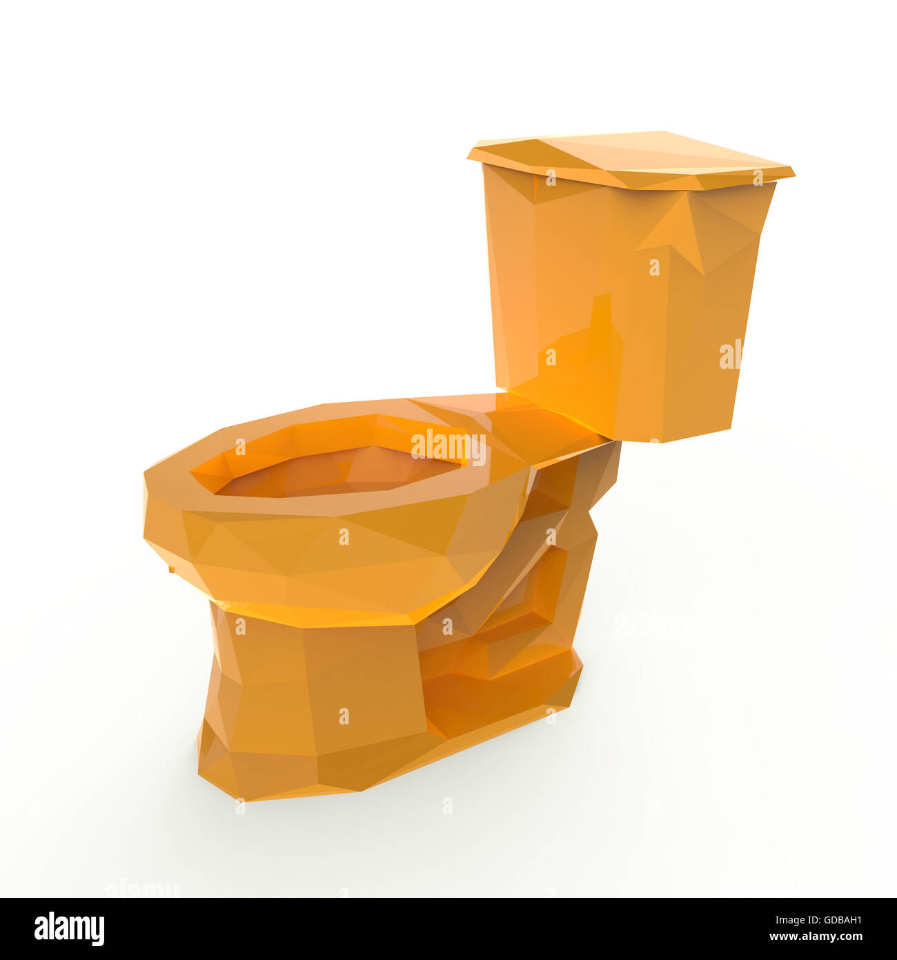 glossy low poly water closed isolated on white background Stock Photo ...