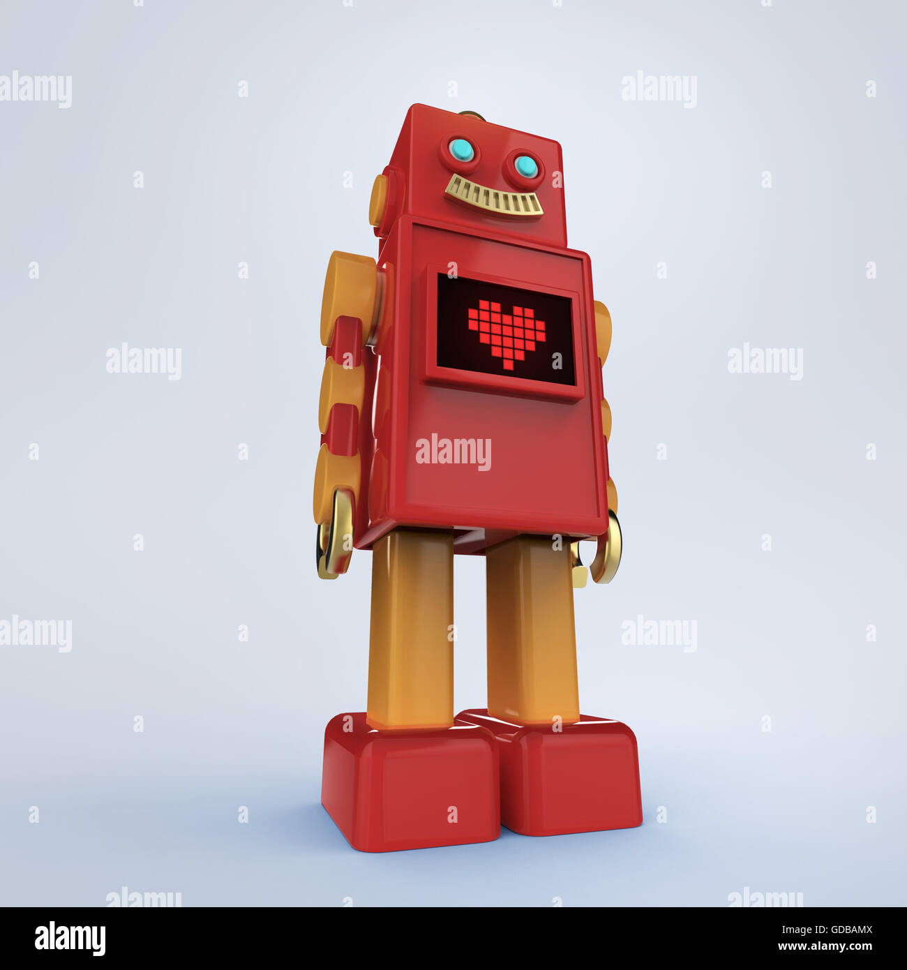 3d man big red heart hi-res stock photography and images - Alamy
