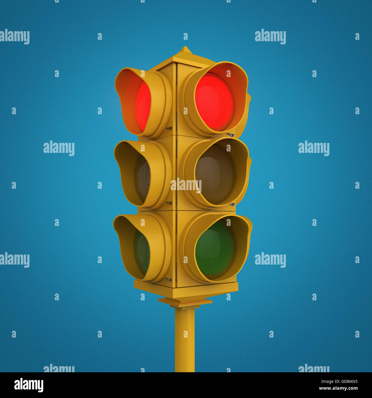 Vintage retro looking Traffic light semaphore isolated high quality ...