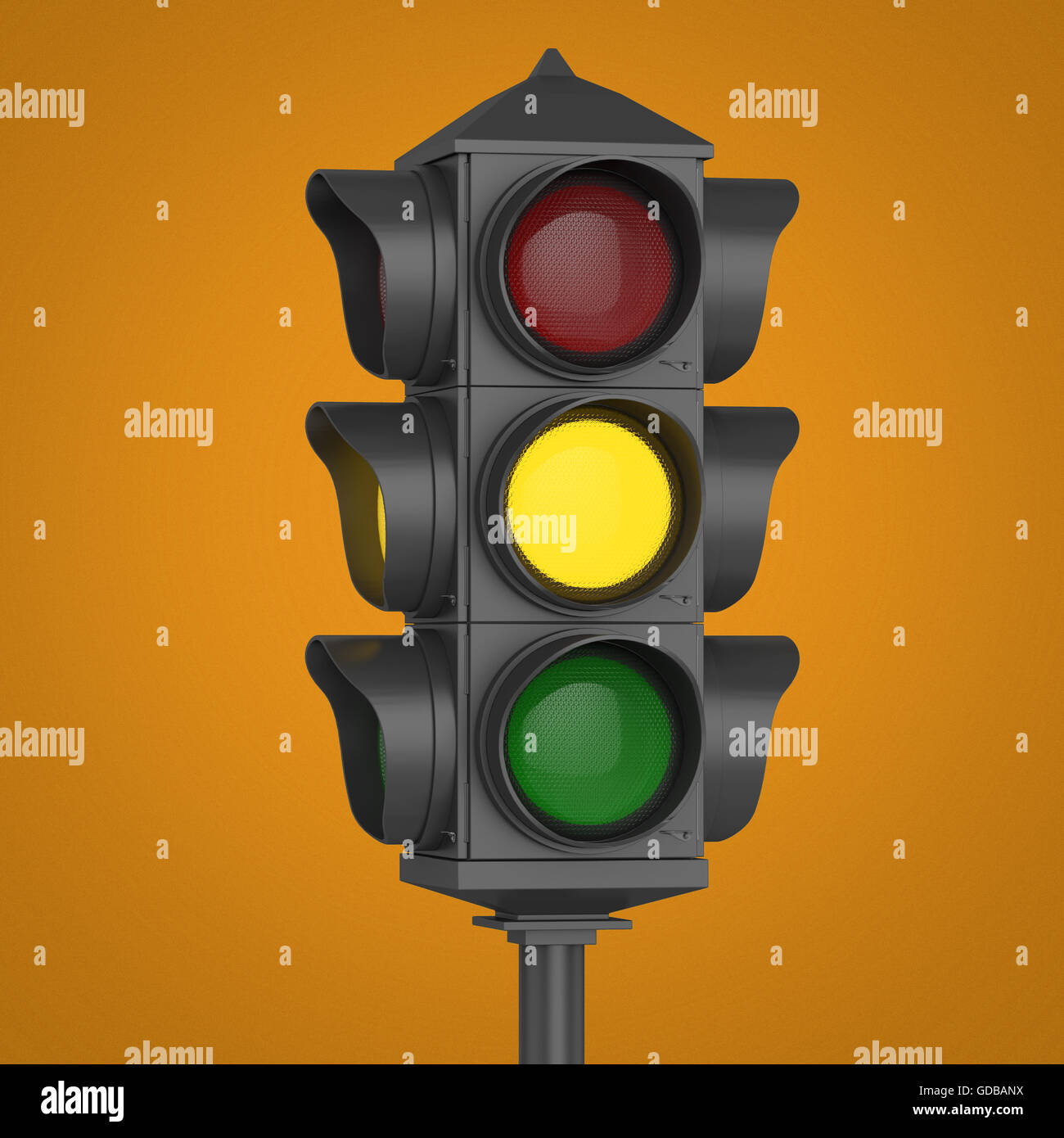 Vintage retro looking Traffic light semaphore isolated high quality ...
