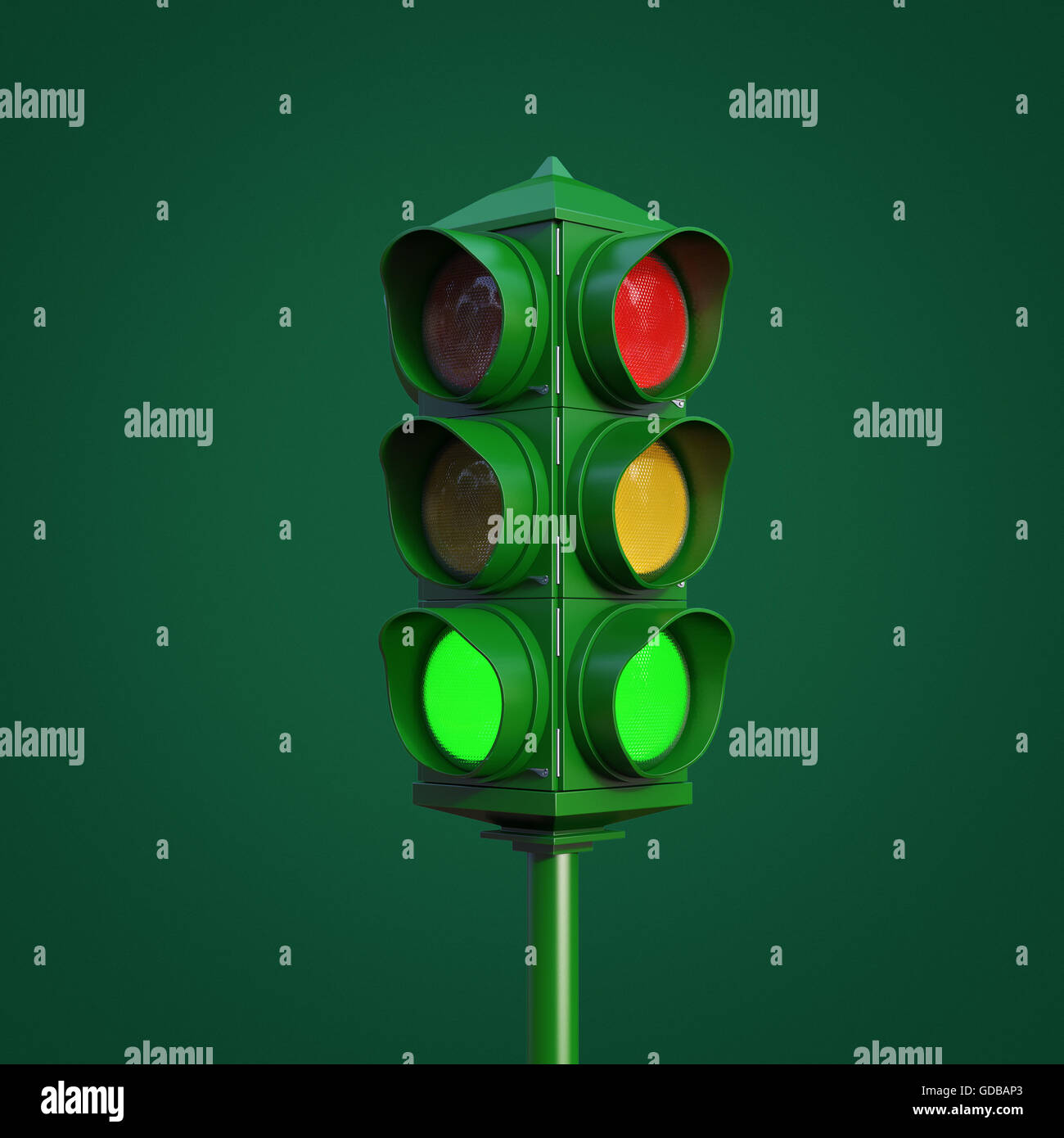 Vintage retro looking Traffic light semaphore isolated high quality ...
