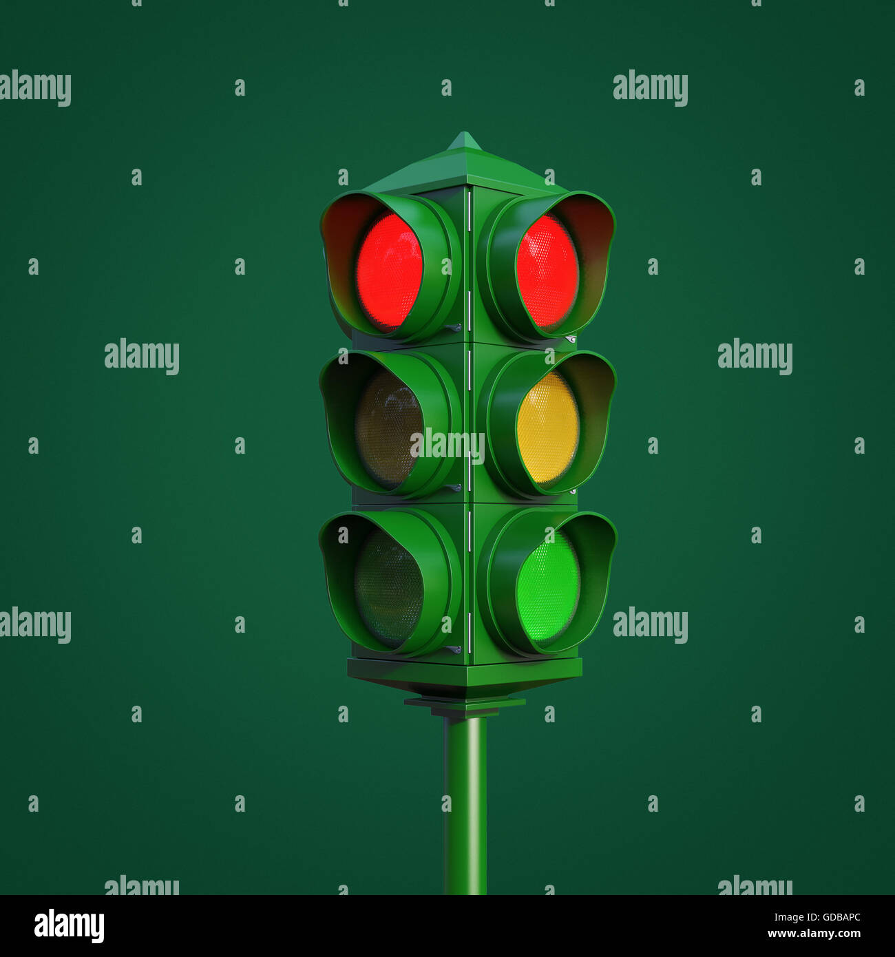 Vintage retro looking Traffic light semaphore isolated high quality ...