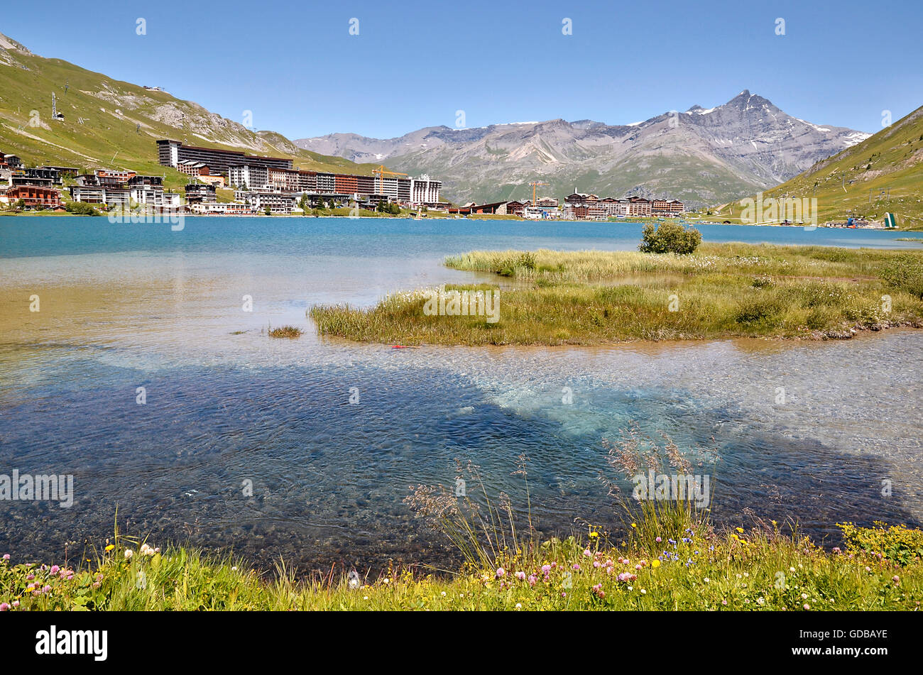 Lake of Tignes in France Stock Photo - Alamy