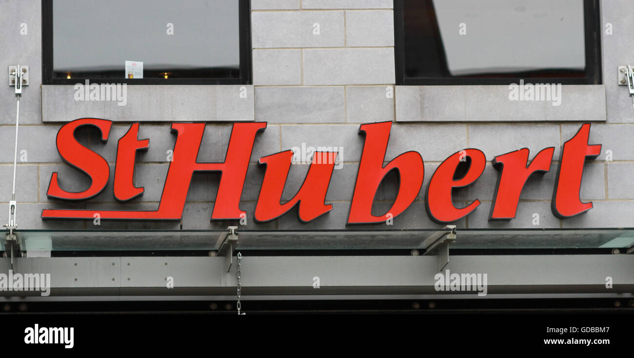 Rotisserie St-Hubert on Rue St-Denis in Montreal, Que., June 11, 2016 ...