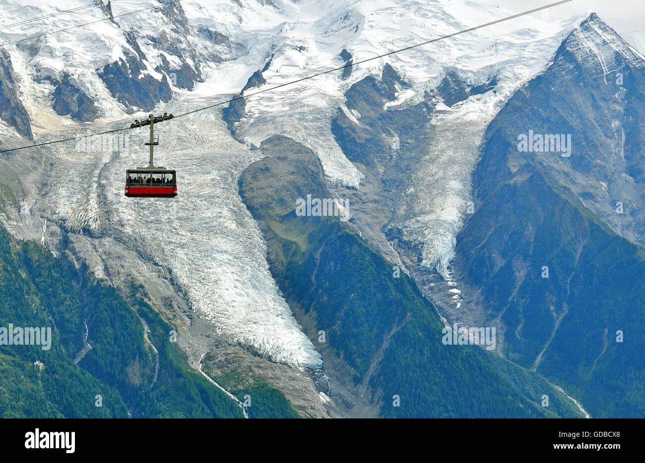 Cable car in mountains, Chamonix Montblanc, France Stock Photo - Alamy