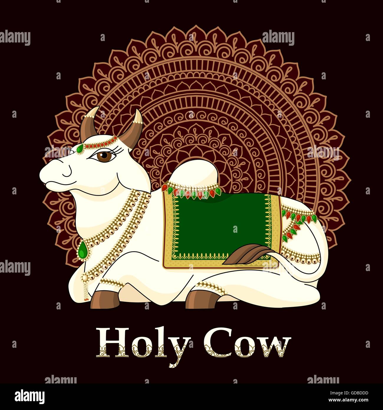 Sacred decorated cow india hi-res stock photography and images - Alamy