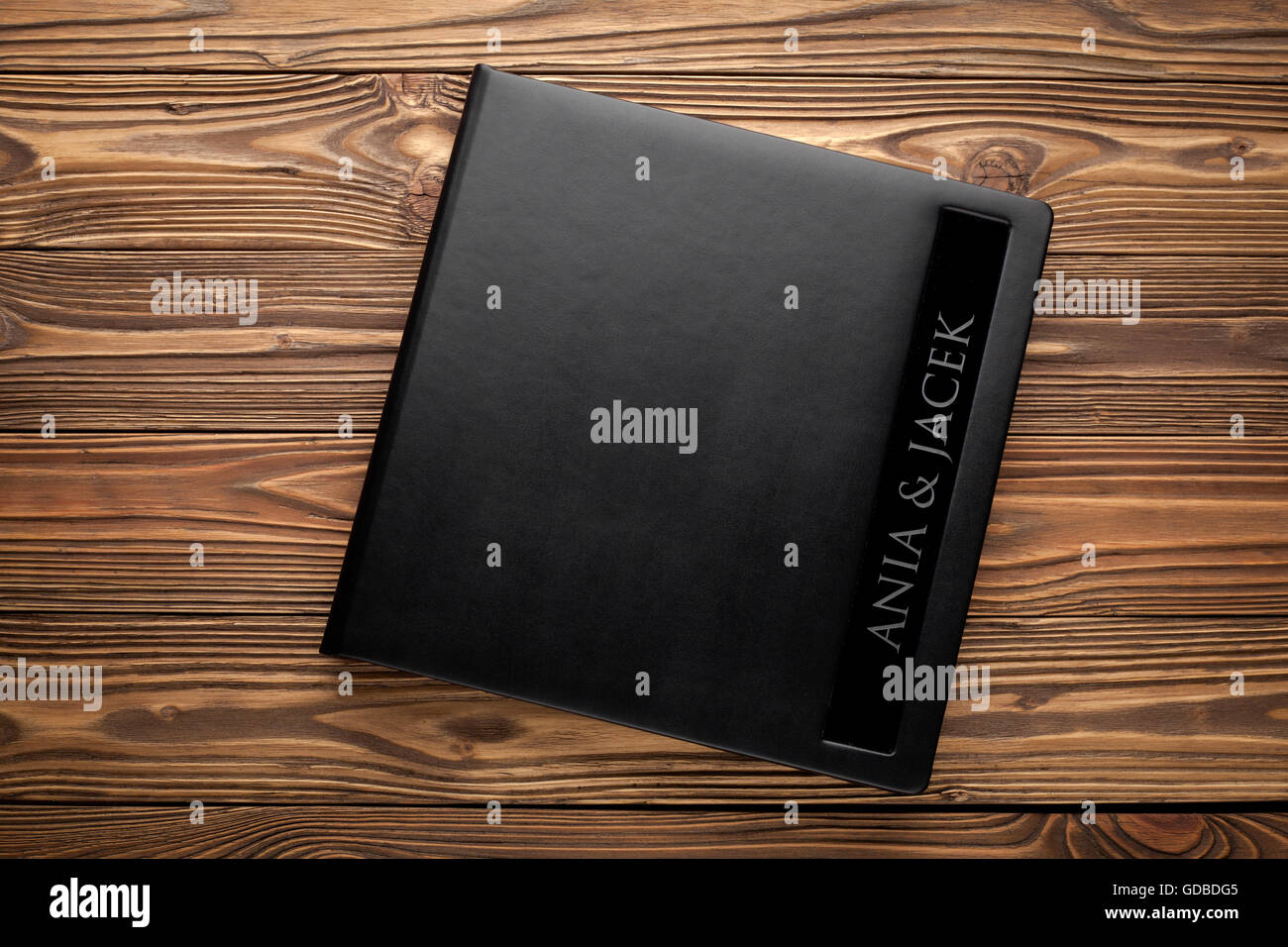 Opened book - photoalbum closeup Stock Photo - Alamy