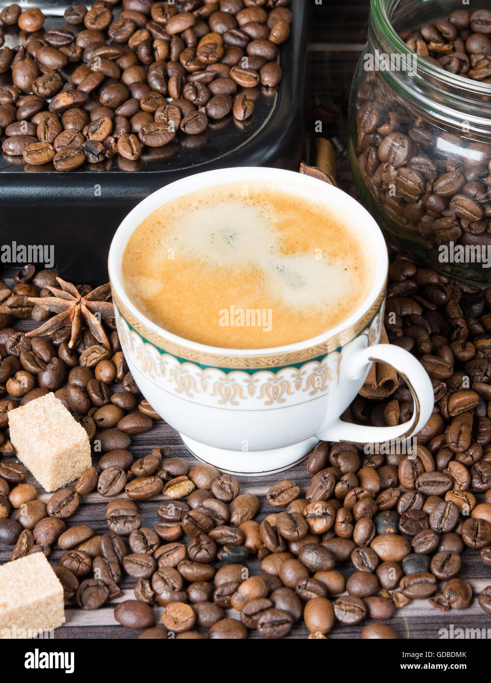 Cup of strong black coffee Stock Photo - Alamy
