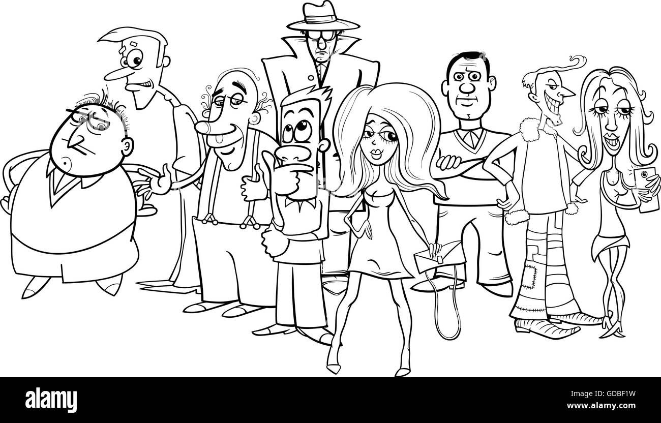 Woman drawing adult coloring book Black and White Stock Photos & Images ...