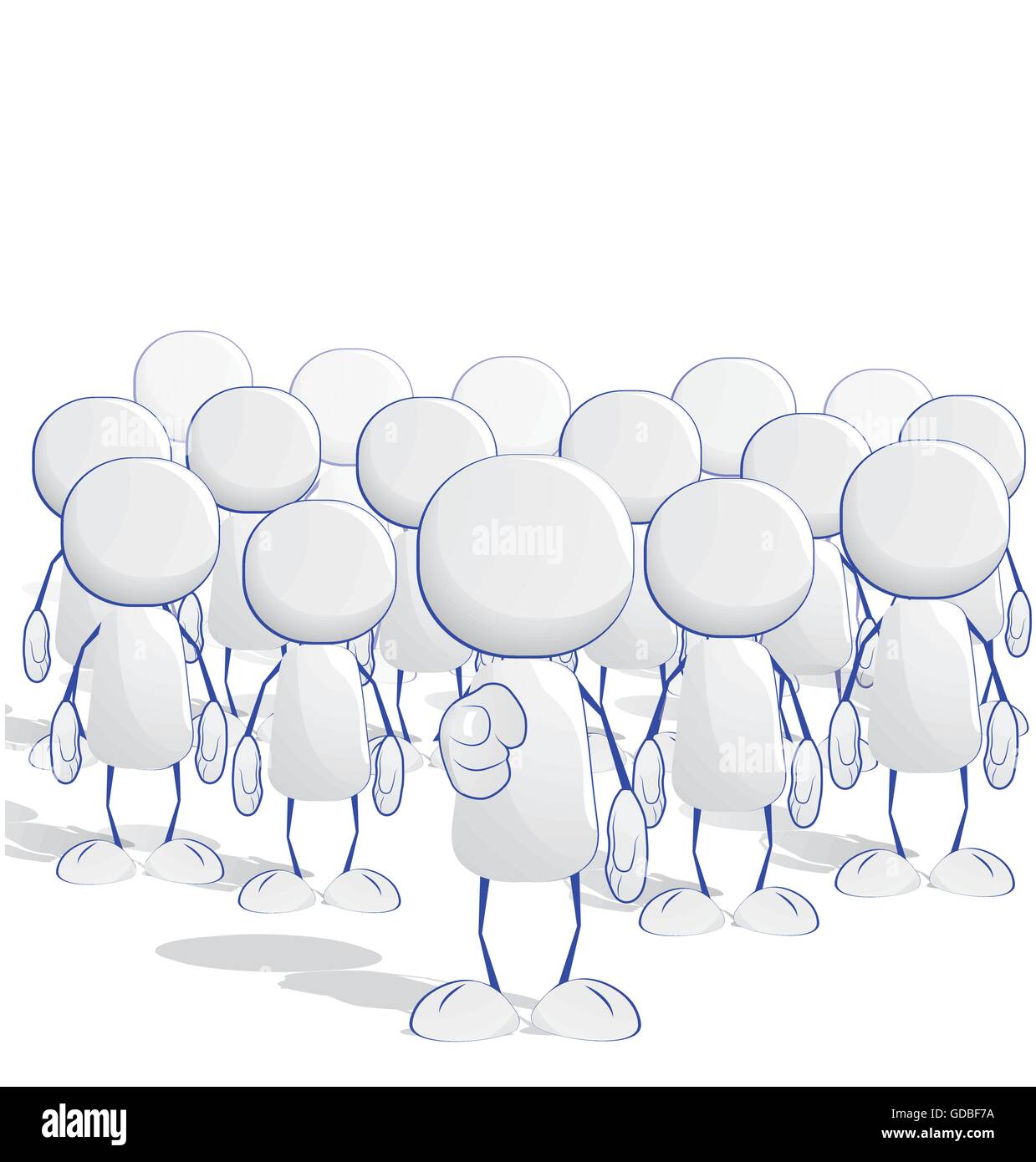 Human icons with leader Stock Vector Image & Art - Alamy