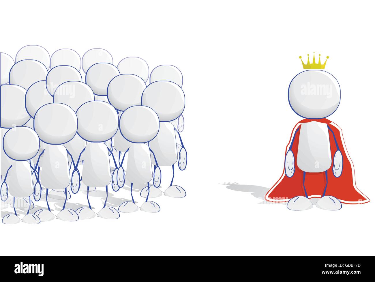 Human icons with leader Stock Vector Image & Art - Alamy