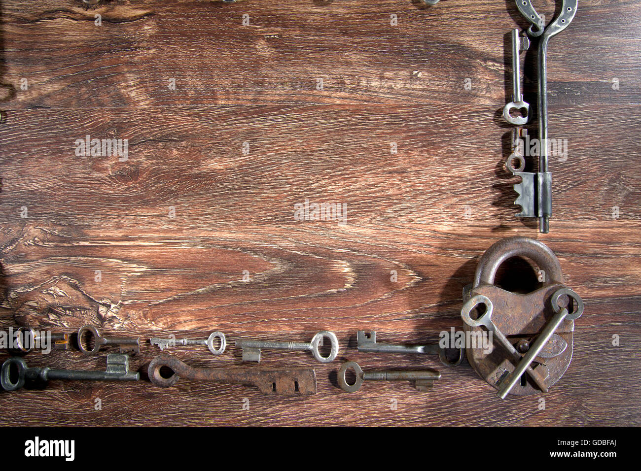 Ancient keys . Once they could open different locks Stock Photo - Alamy