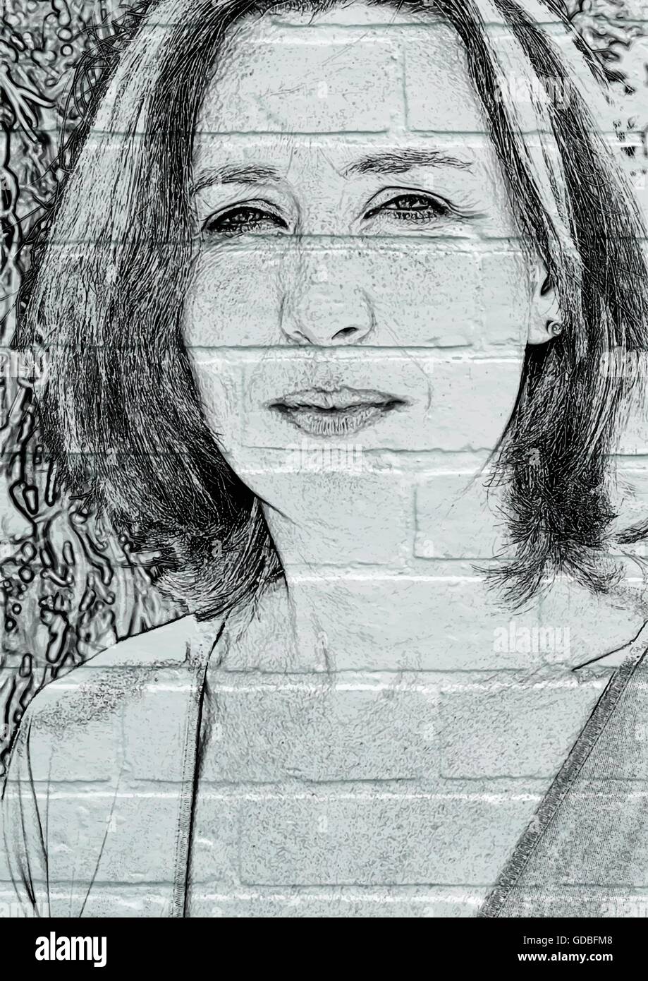 Portrait beautiful woman close Stock Vector Images - Alamy