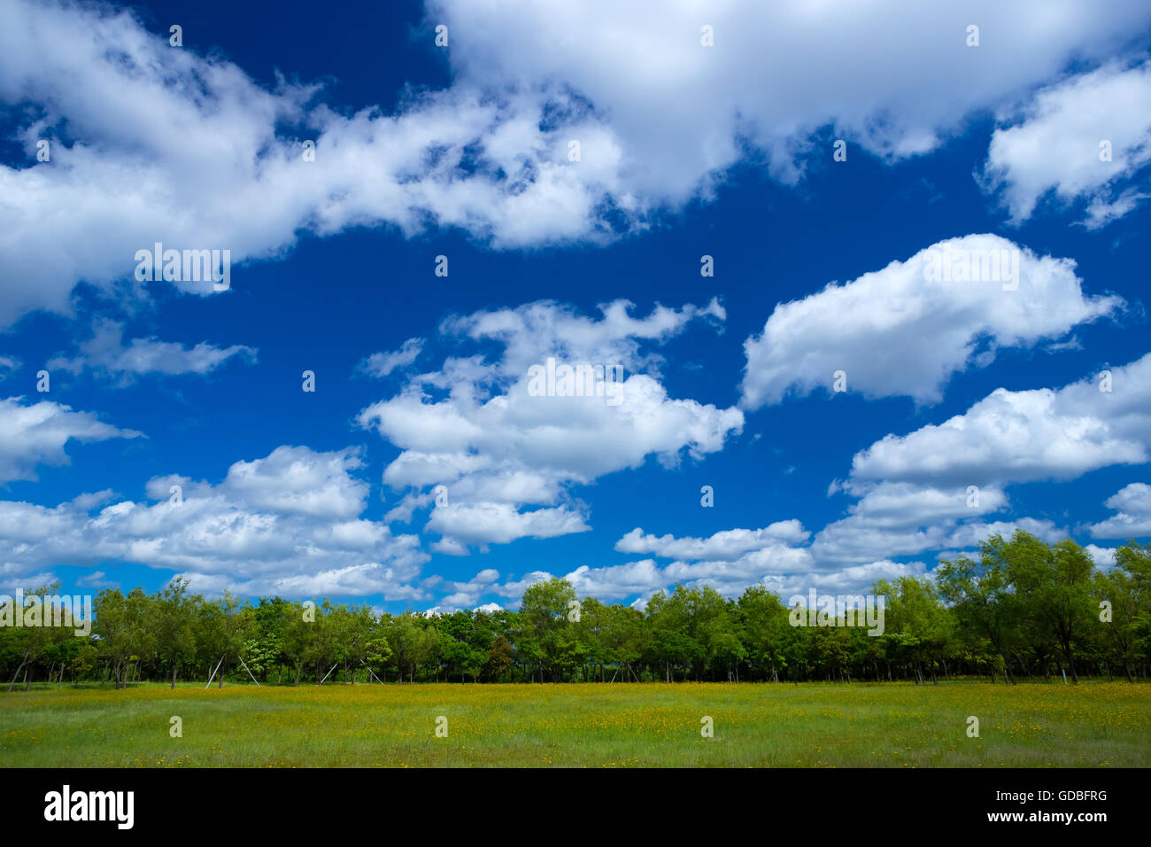 Blue sky seen through a rift in the clouds Stock Photo - Alamy