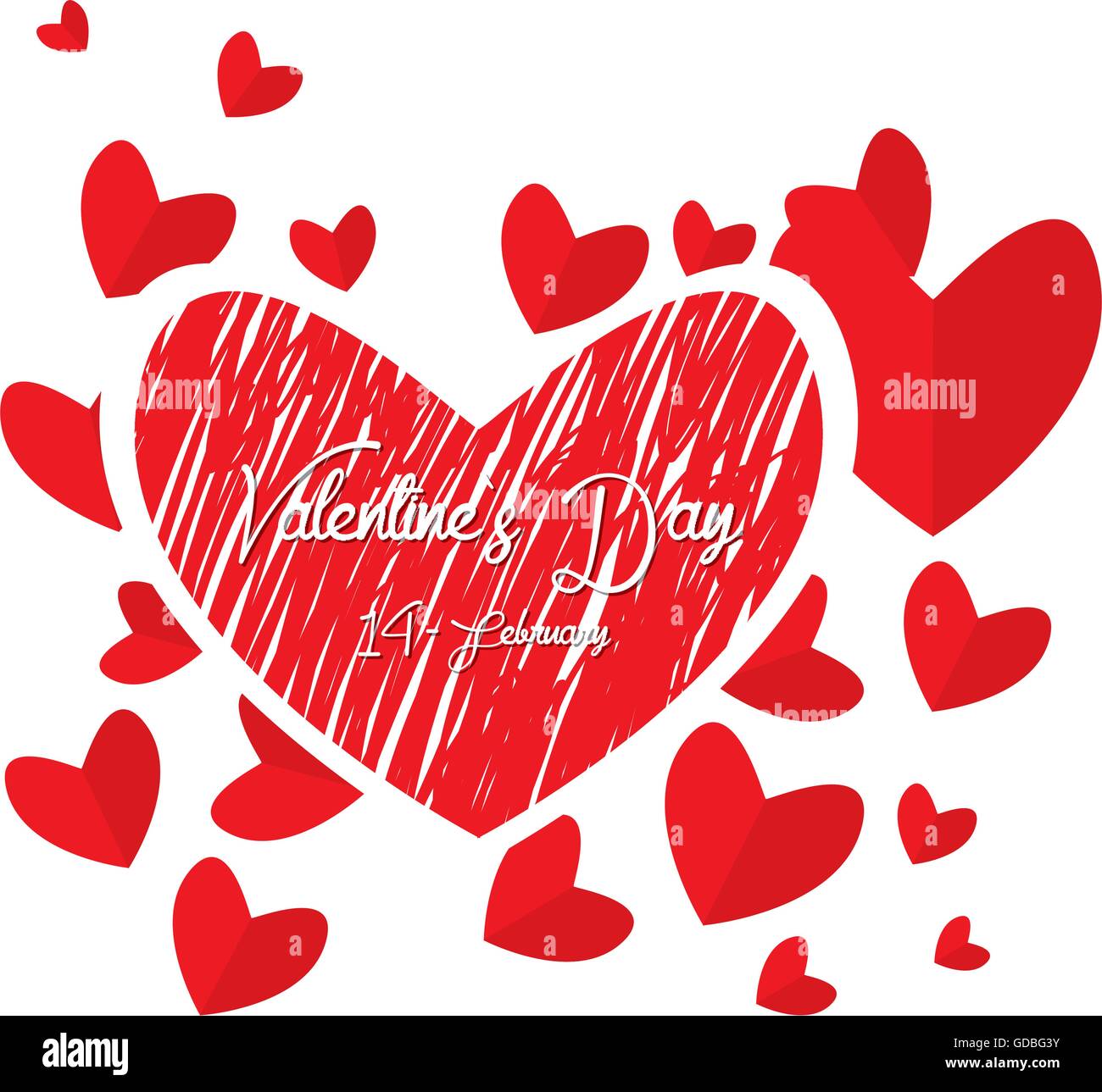 Group of hearts with text for valentine's day Stock Vector Image & Art ...