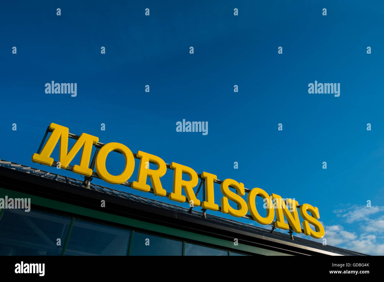 Morrisons supermarket sign logo hi-res stock photography and images - Alamy
